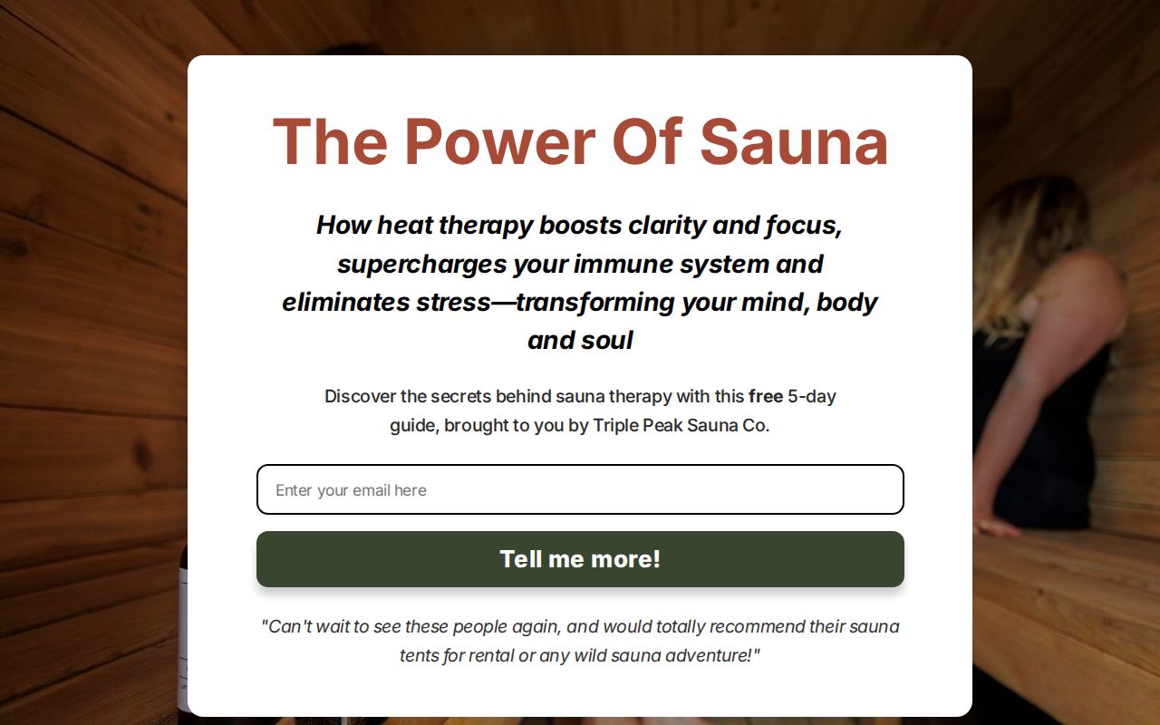 The Power Of Sauna
